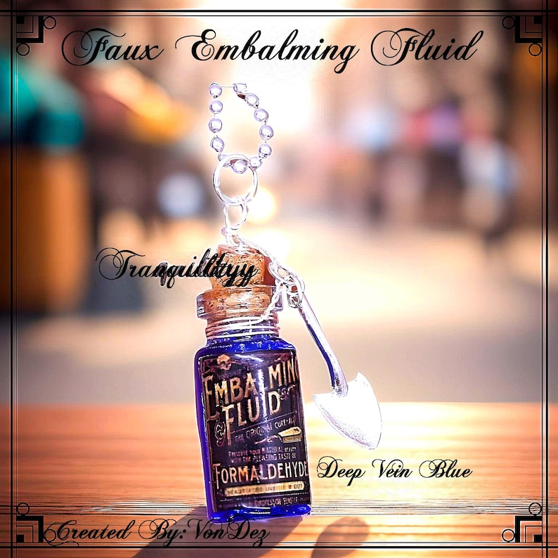 Embalming Fluid Bottle Keyring/mortician Gift/graveyard Jewelry/dark ...