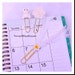 Planner Paper Clips , Book Accessories , Calender Clips, 3 Ribbon ...