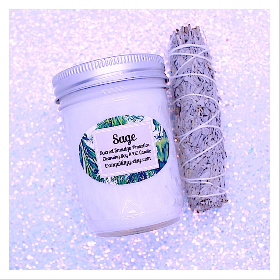 Sage Candles/ 4, 8, 12 Oz Candles, Zen Appeal/spa/yoga/purification ...