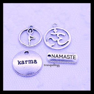 Namaste Charms, DIY Collection Buddha 15 Findings, Planner Charms ...