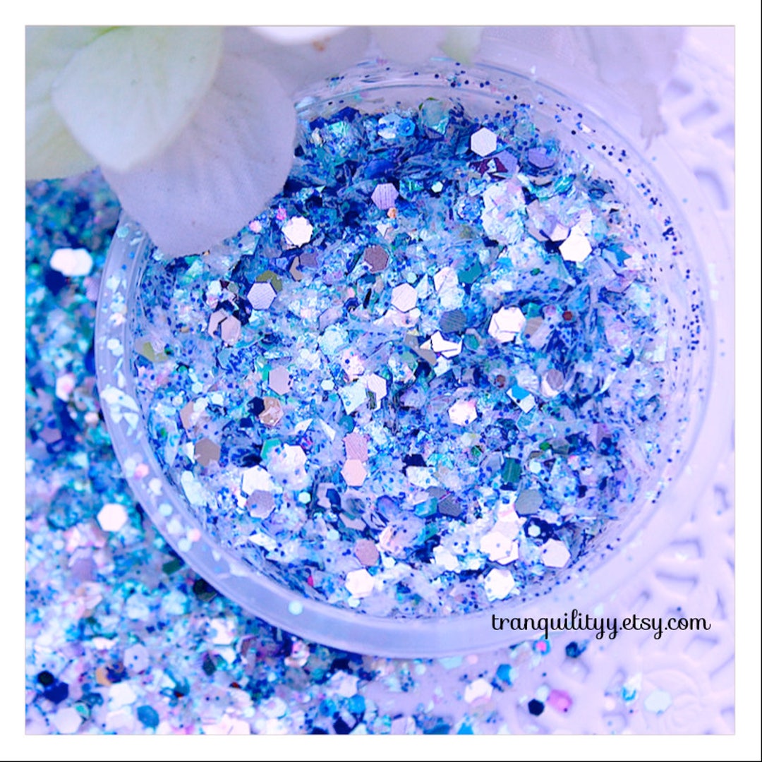 Blue Glitter Mix: Fairy Ice Princess, Solvent Resistant - Etsy