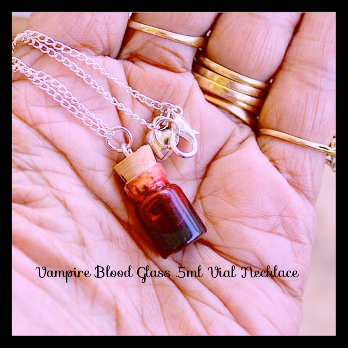 Vampire Blood Necklace ,vampire Treat Necklace , Realistic Blood Glass ...
