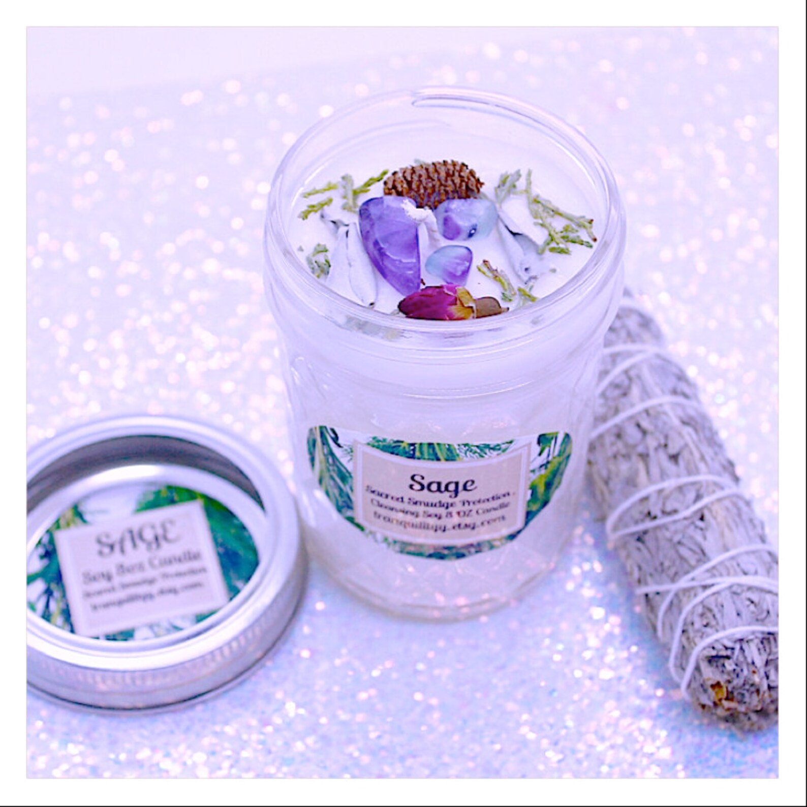 Sage Candles 4 8 12 oz Candles Zen Appeal Spa Yoga | Etsy