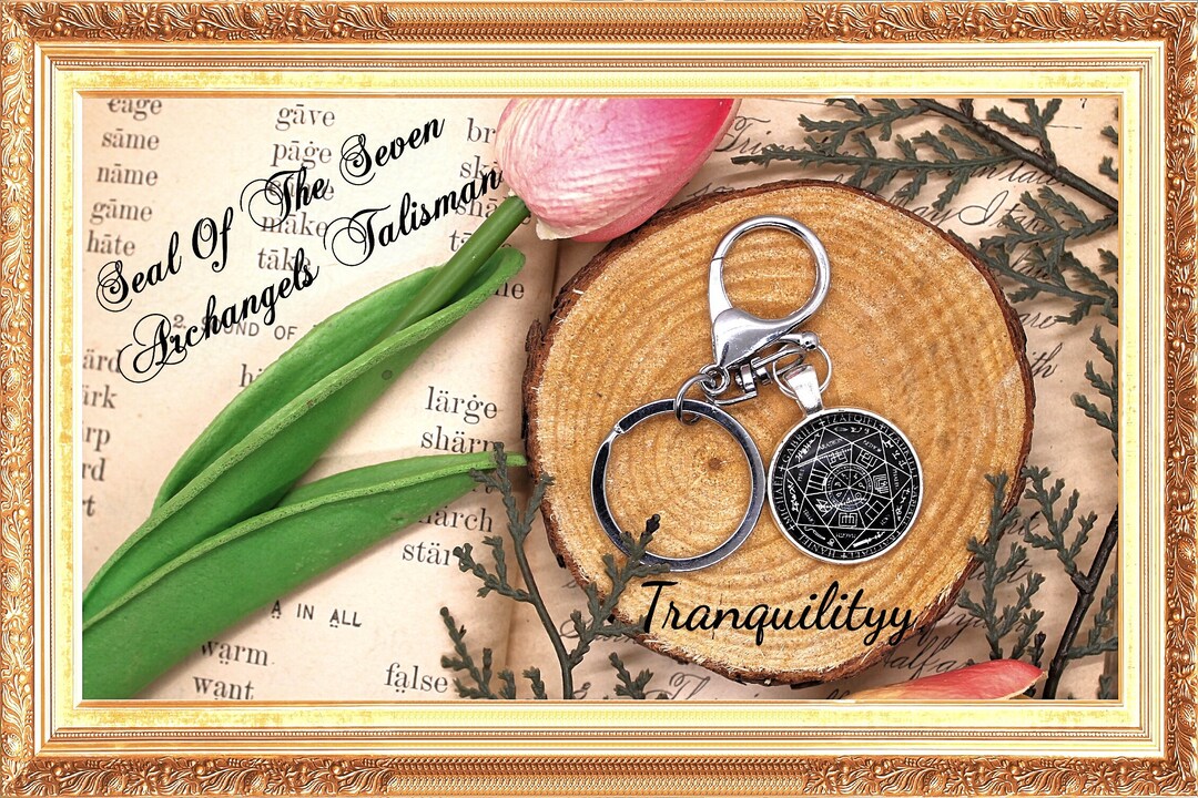 Archangel Key Chain, Seal of the Seven Archangels Talisman, Key Ring - Etsy