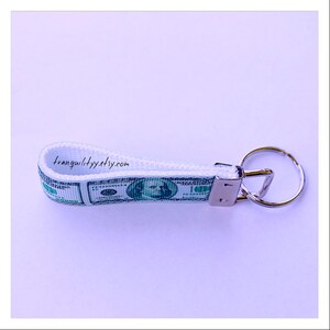 Dollar Bill Key Fob, 100 Dollar Bill Keyring, 4"x1" , Money Blessings ...