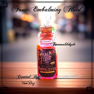 Embalming Fluid Bottle Keyring/mortician Gift/graveyard Jewelry/dark ...