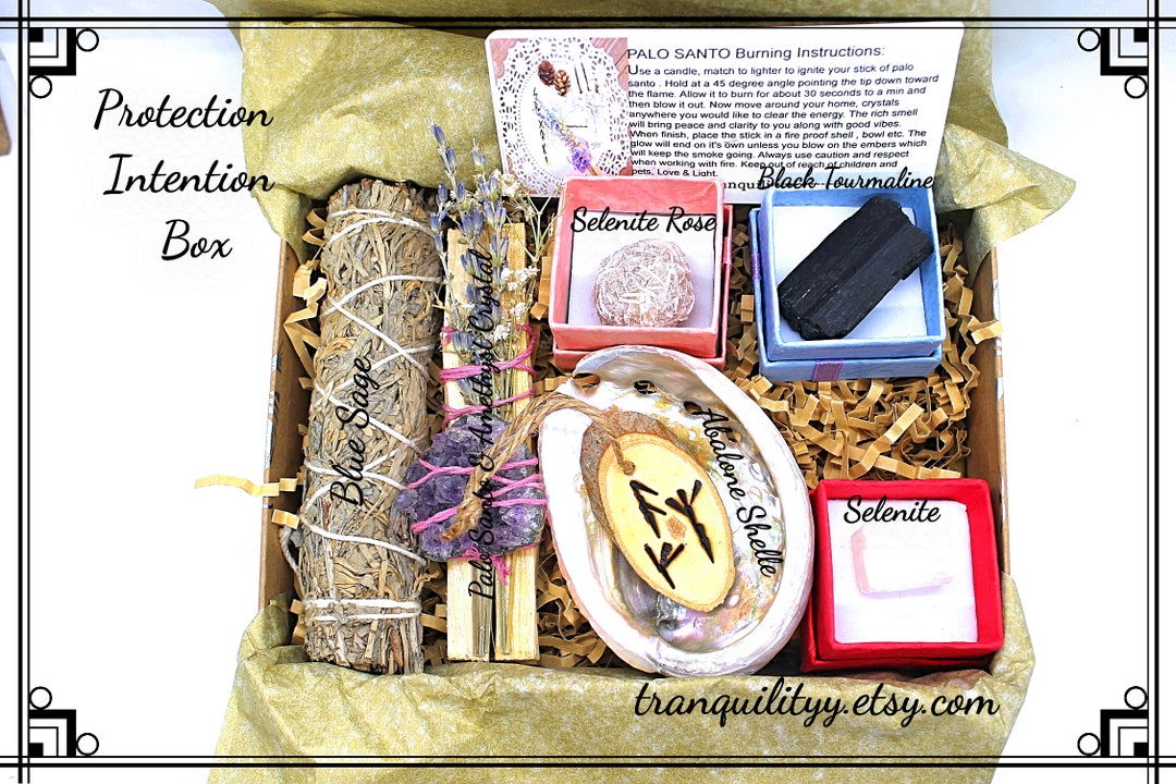 Protection Love Intention Kit/sacred Spiritual Healing/ Palo Santo/home ...