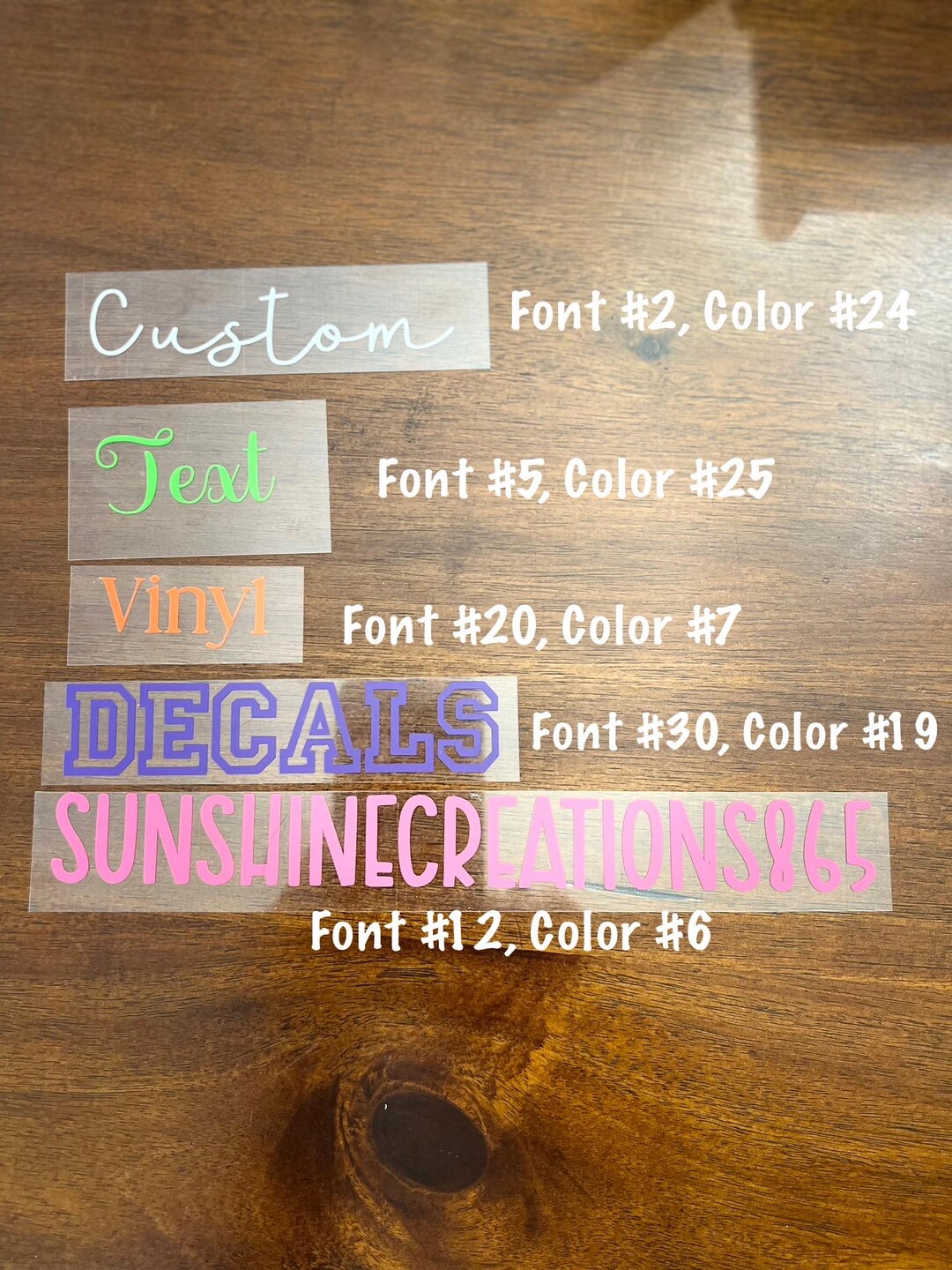Custom Text Vinyl Decals - Build Your Own Decals - Personalized Decals ...