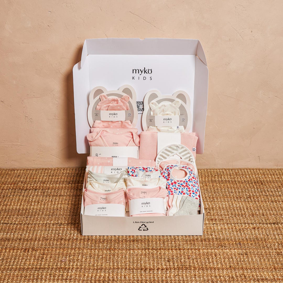 Luxury Organic Baby Girl Gift Set – Cotton & Bamboo Baby Essentials ...