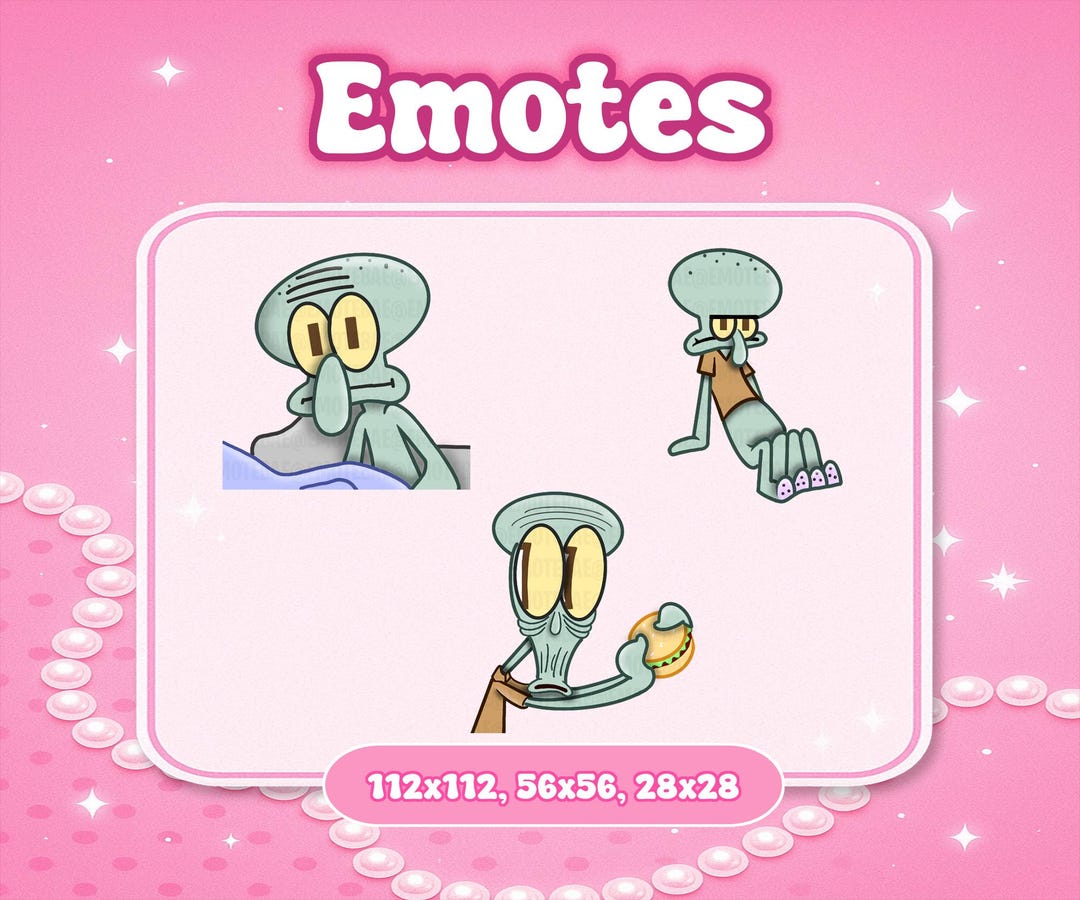 Squidward Meme Emotes V2 – 3 Twitch/discord Emotes - Etsy