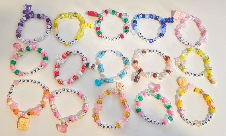 Custom Kandi Bracelet With Charm: Rave Festival Friendship Bracelet - Etsy