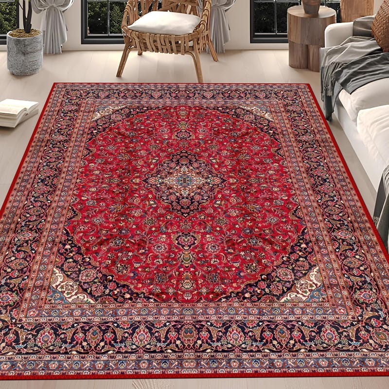 Red Persian Rug - Etsy