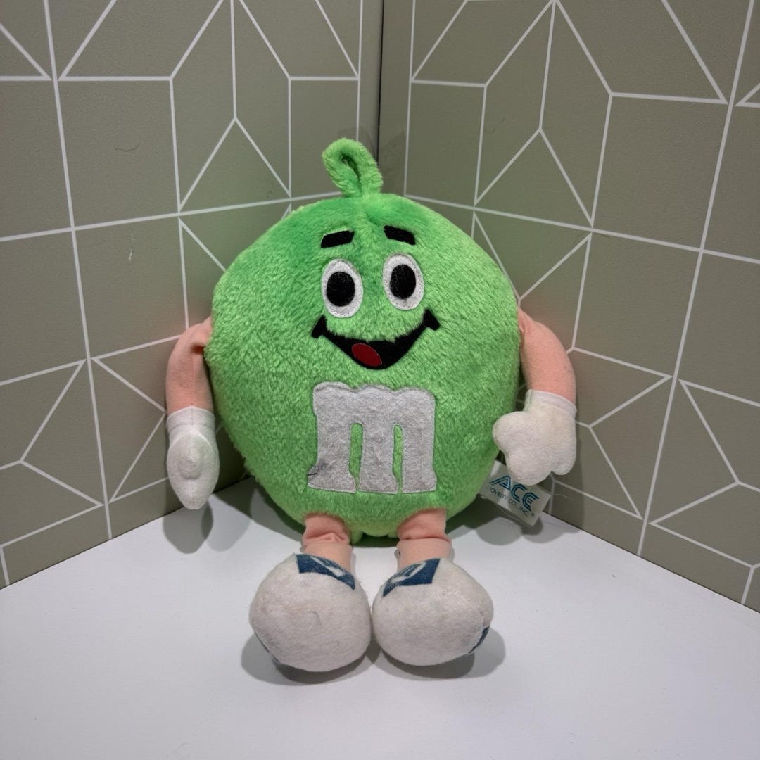 1987 Mars M&m's 10" Green Stuffed Vintage Plush Toy Hanger Retro - Etsy