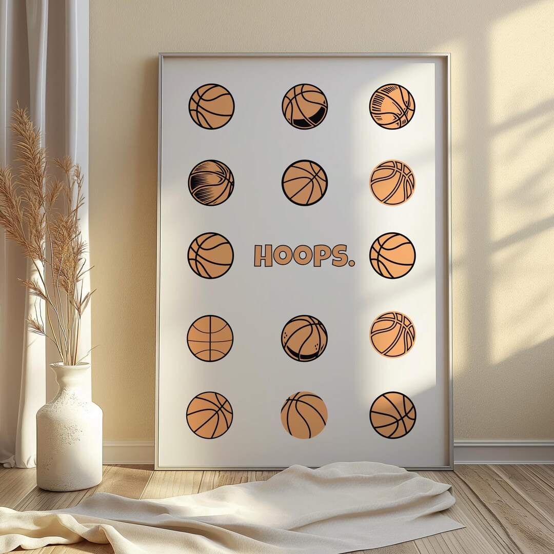 Basketball Hoop Poster: Motivational Sports Wall Art (digital Download ...