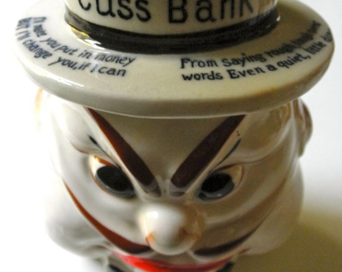 Vintage 50s Cuss Bank // 1890s Style Ceramic Head // Swearing - Etsy
