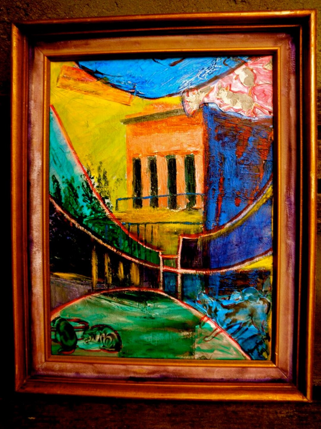 Ghost Town Original Painting Some Strange Hotel Artsy Fartsy Fine Art ...