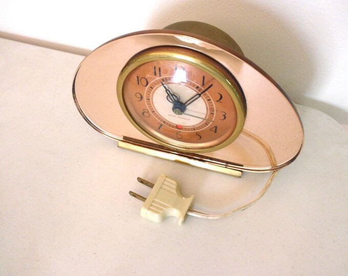 30s Seth Thomas Deco Clock Sequin Mirror Model Electric Working 1930s ...