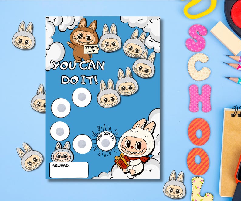 Labubu Reward Chart Printable | Encourage Good Behavior in Kids | Fun ...