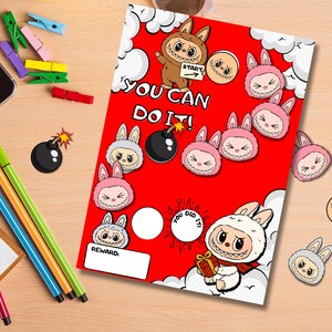 Labubu Reward Chart Printable | Encourage Good Behavior in Kids | Fun ...