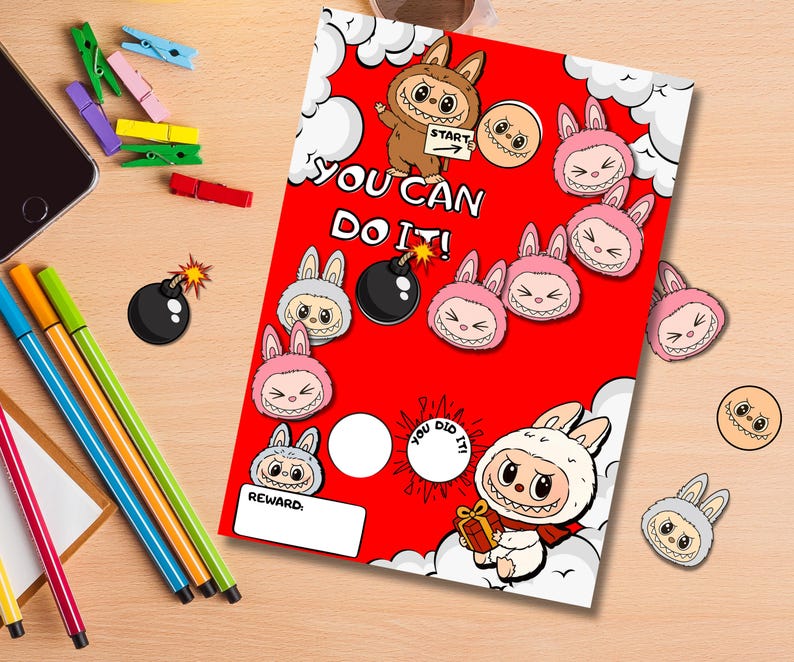 Labubu Reward Chart Printable | Encourage Good Behavior in Kids | Fun ...