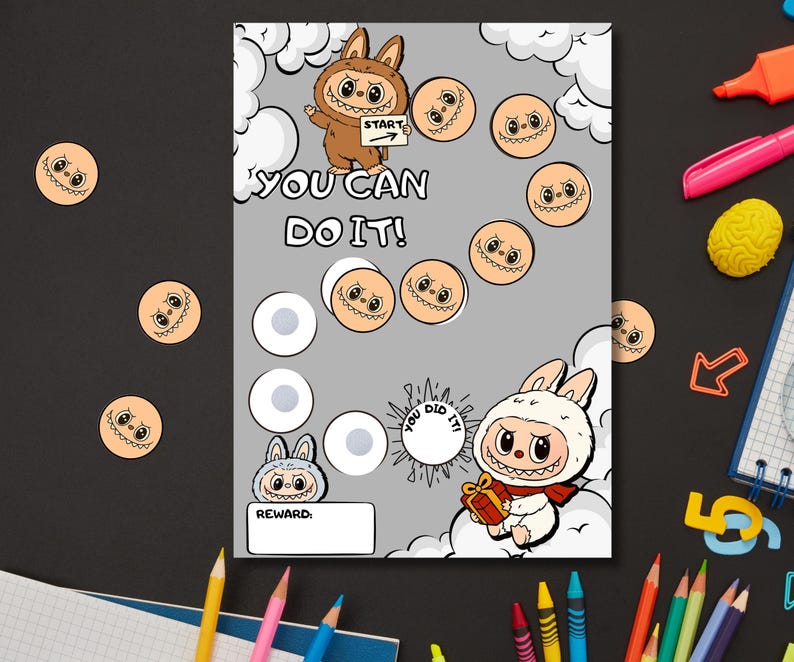 Labubu Reward Chart Printable | Encourage Good Behavior in Kids | Fun ...