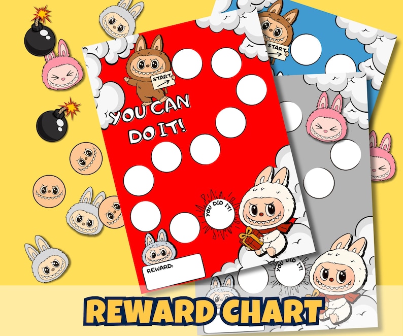 Labubu Reward Chart Printable | Encourage Good Behavior in Kids | Fun ...