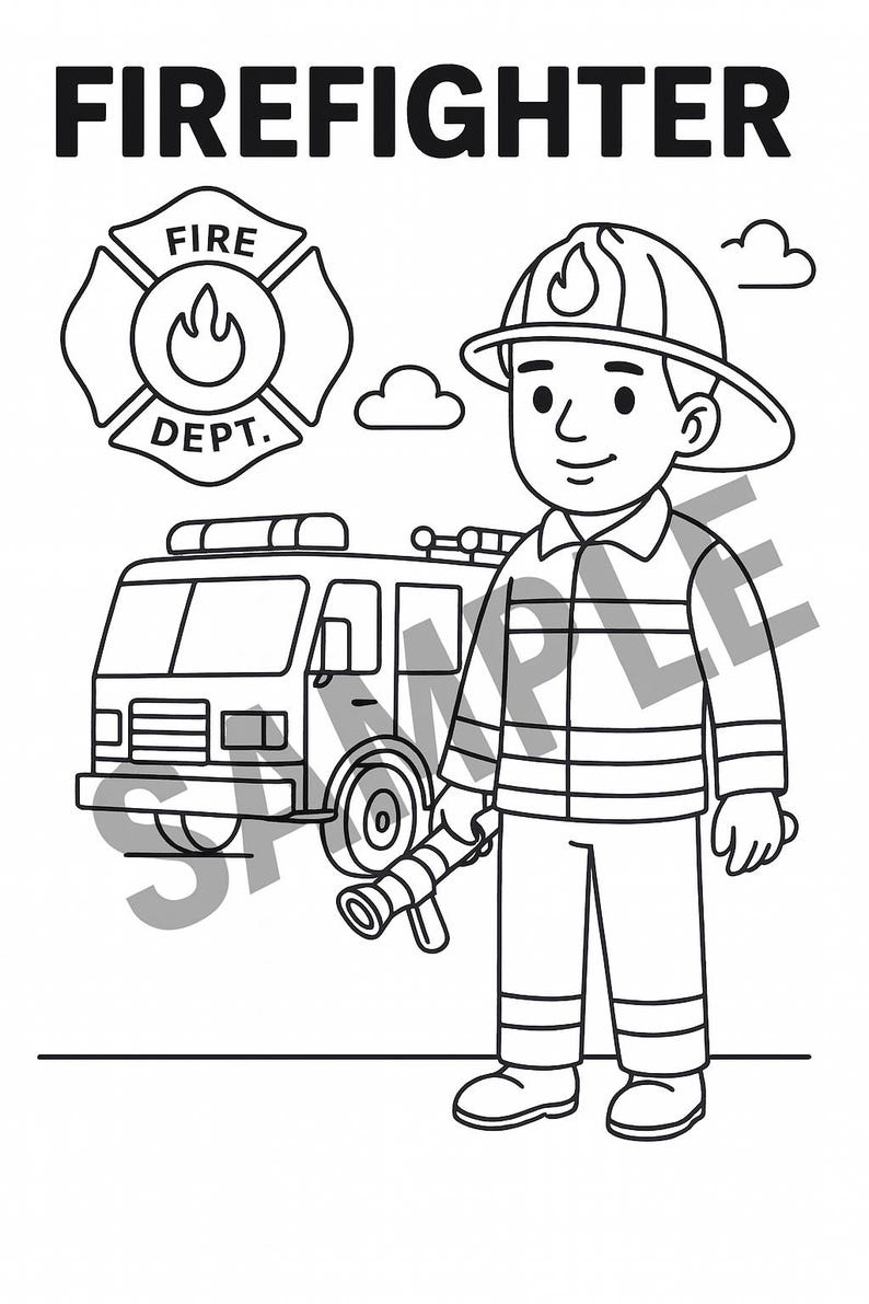 Meet the First Responders Coloring Book - Etsy