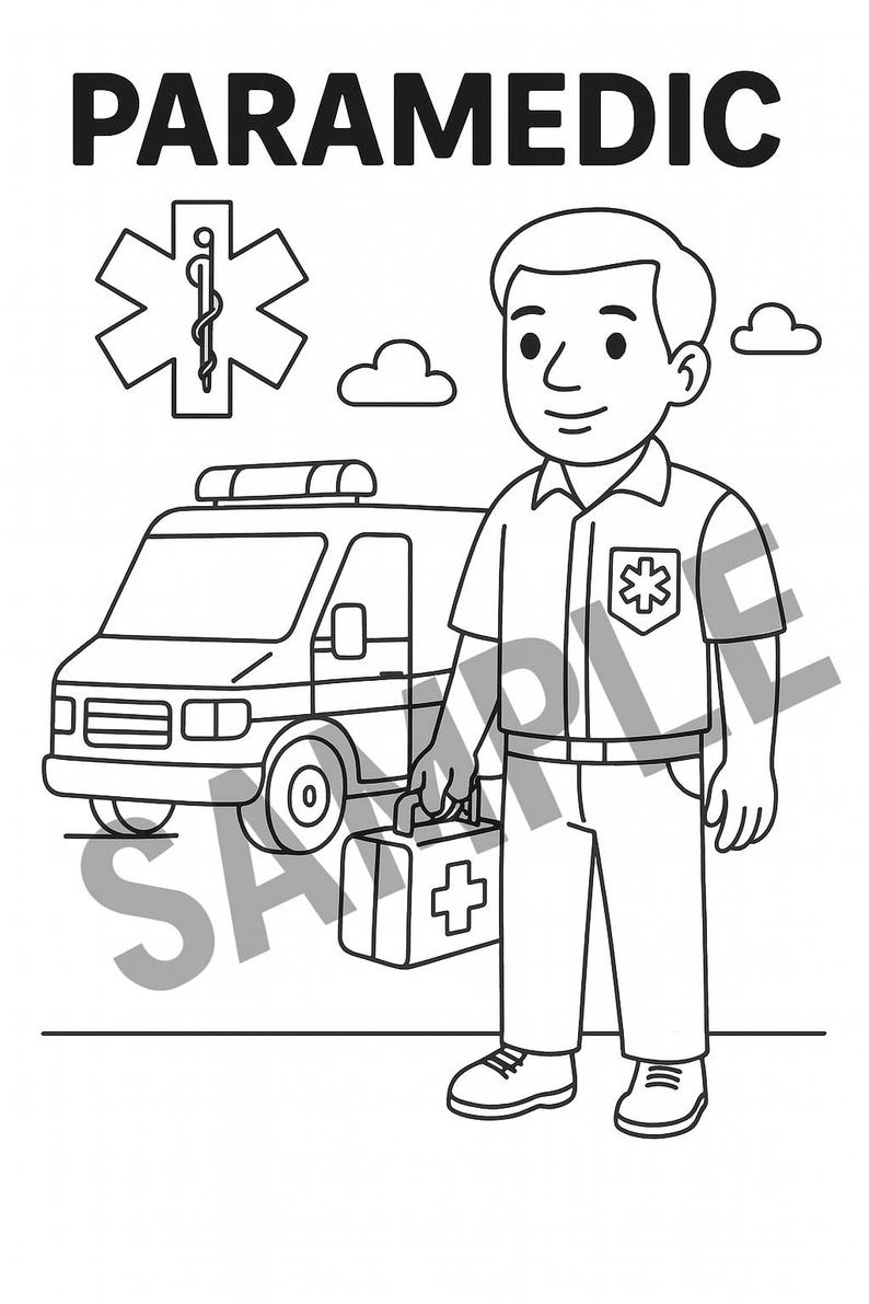 Meet the First Responders Coloring Book - Etsy