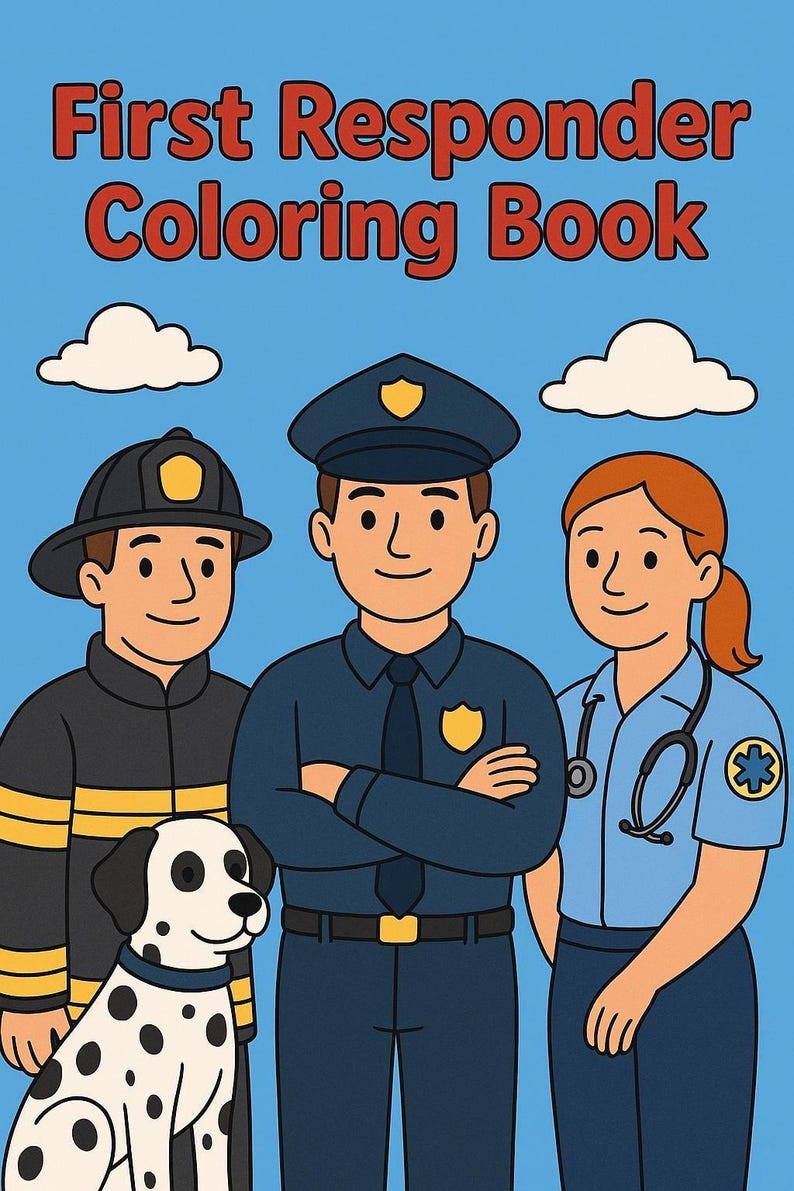 Meet the First Responders Coloring Book - Etsy