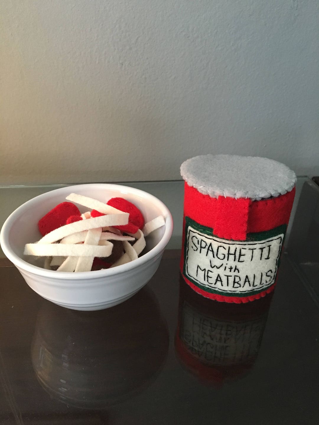 Felt Spaghetti & Meatballs in a Can - Etsy