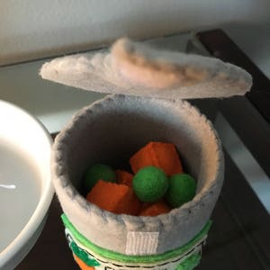 Felt Peas and Carrots in a Can - Etsy