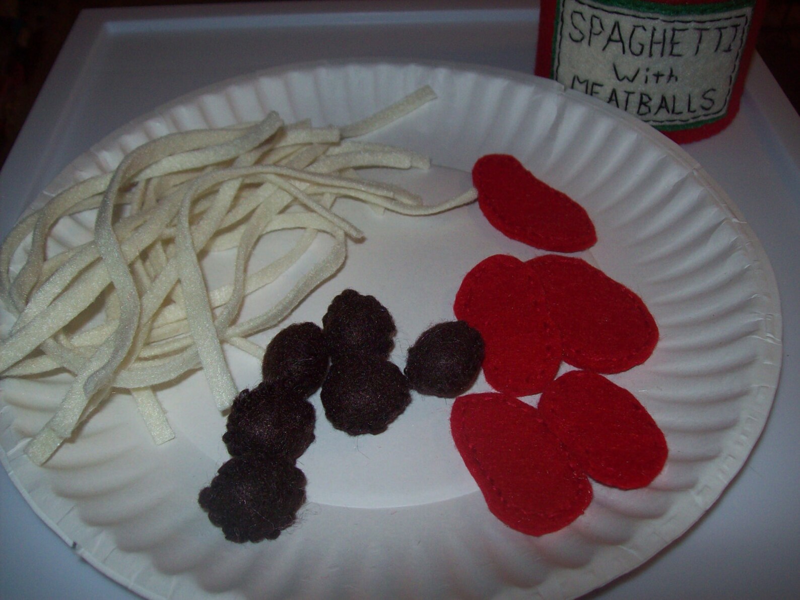 Felt Spaghetti & Meatballs in a Can - Etsy