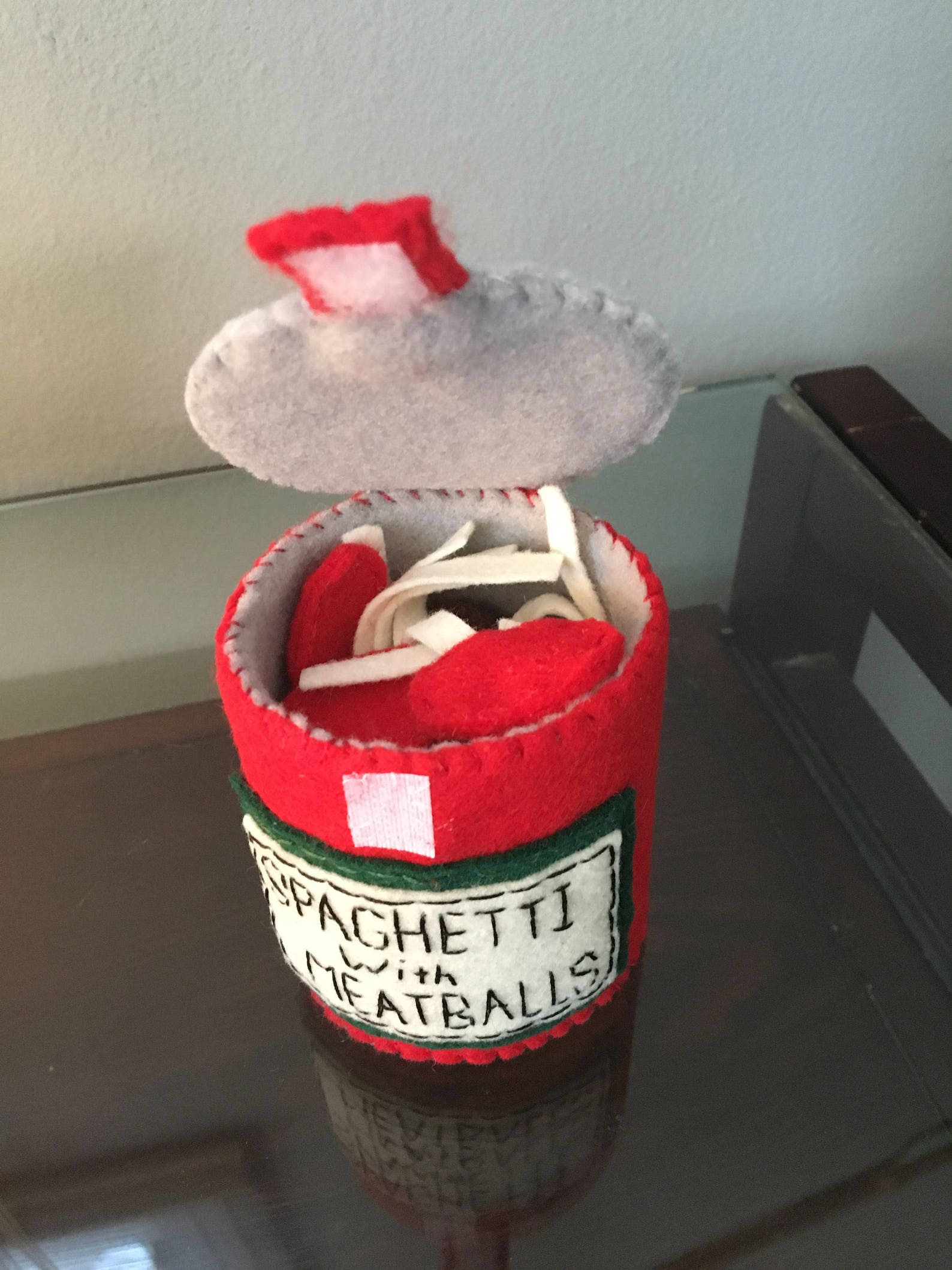 Felt Spaghetti & Meatballs in a Can - Etsy
