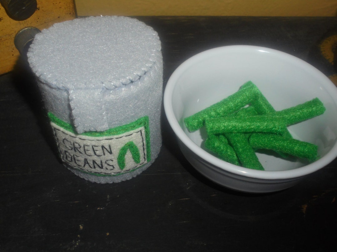Felt Green Beans in a Can - Etsy