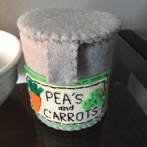 Felt Peas and Carrots in a Can - Etsy