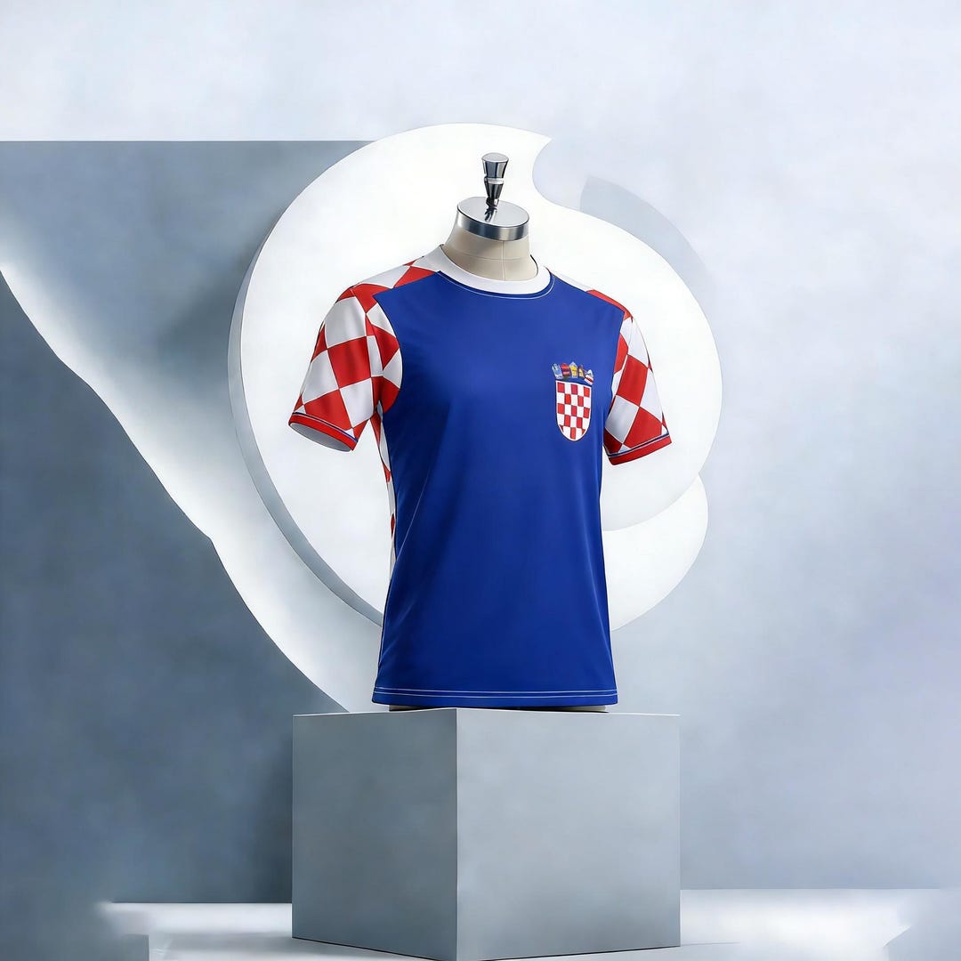 Custom Croatia Soccer Jersey Set, Blue & White Checks, Fan Gift - Etsy
