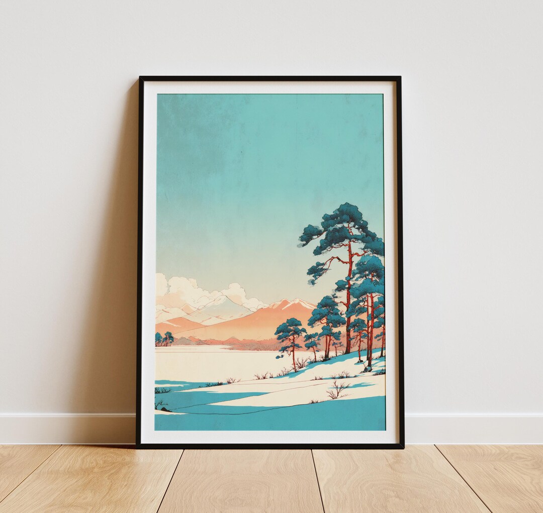 Japanese Winter Art - Etsy