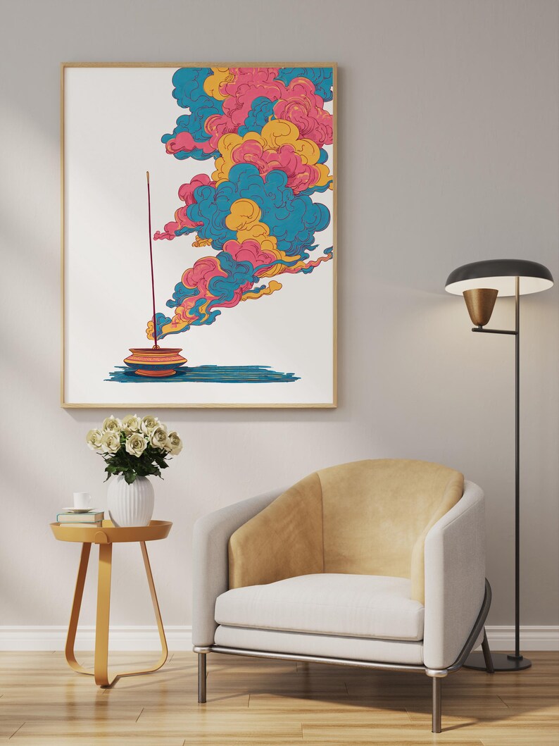 Japanese Smoke Poster – Japandi Abstract Art Print (digital Download ...