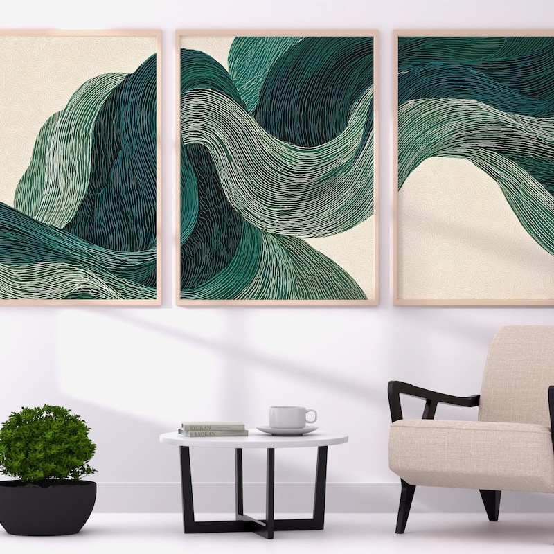 Japanese Minimalist Triptych - Etsy UK
