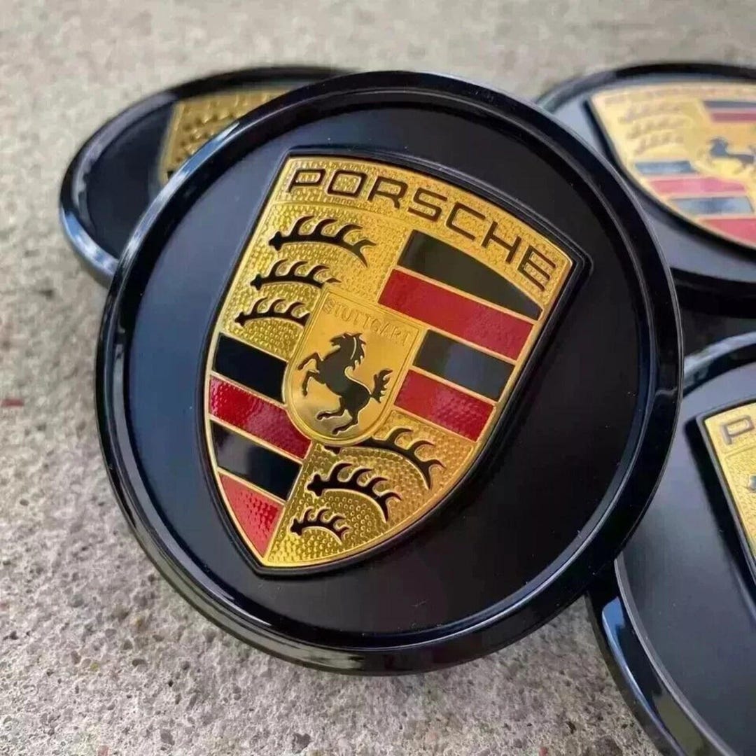 Porsche Wheel Center Caps 76mm Gloss Black - Etsy