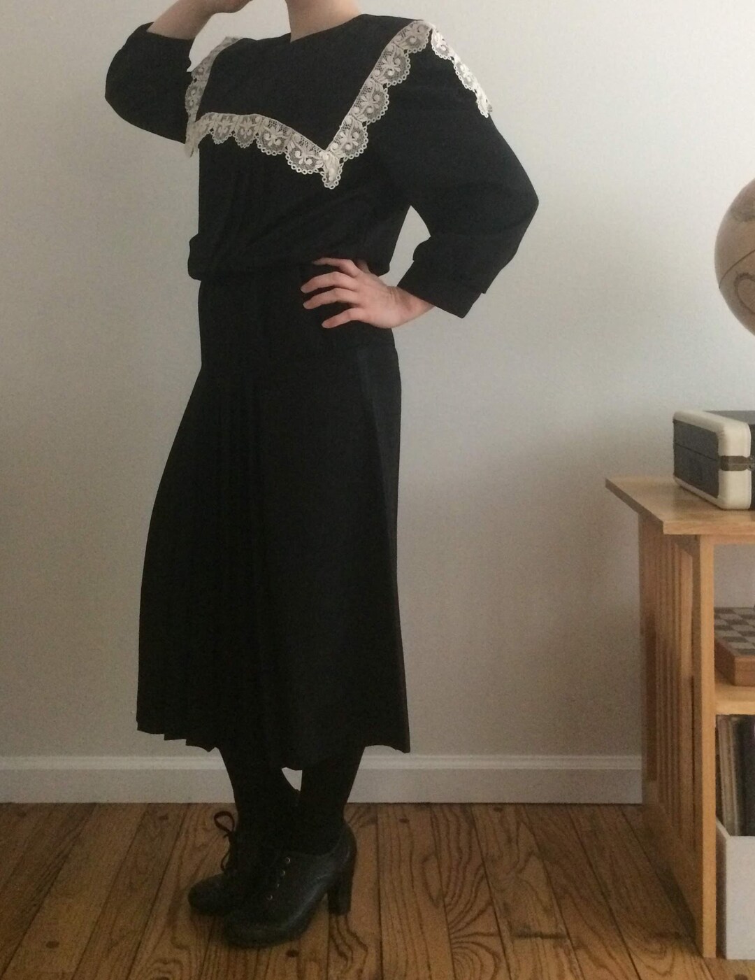 80s Country Style/school Girl/gothic Dress - Etsy