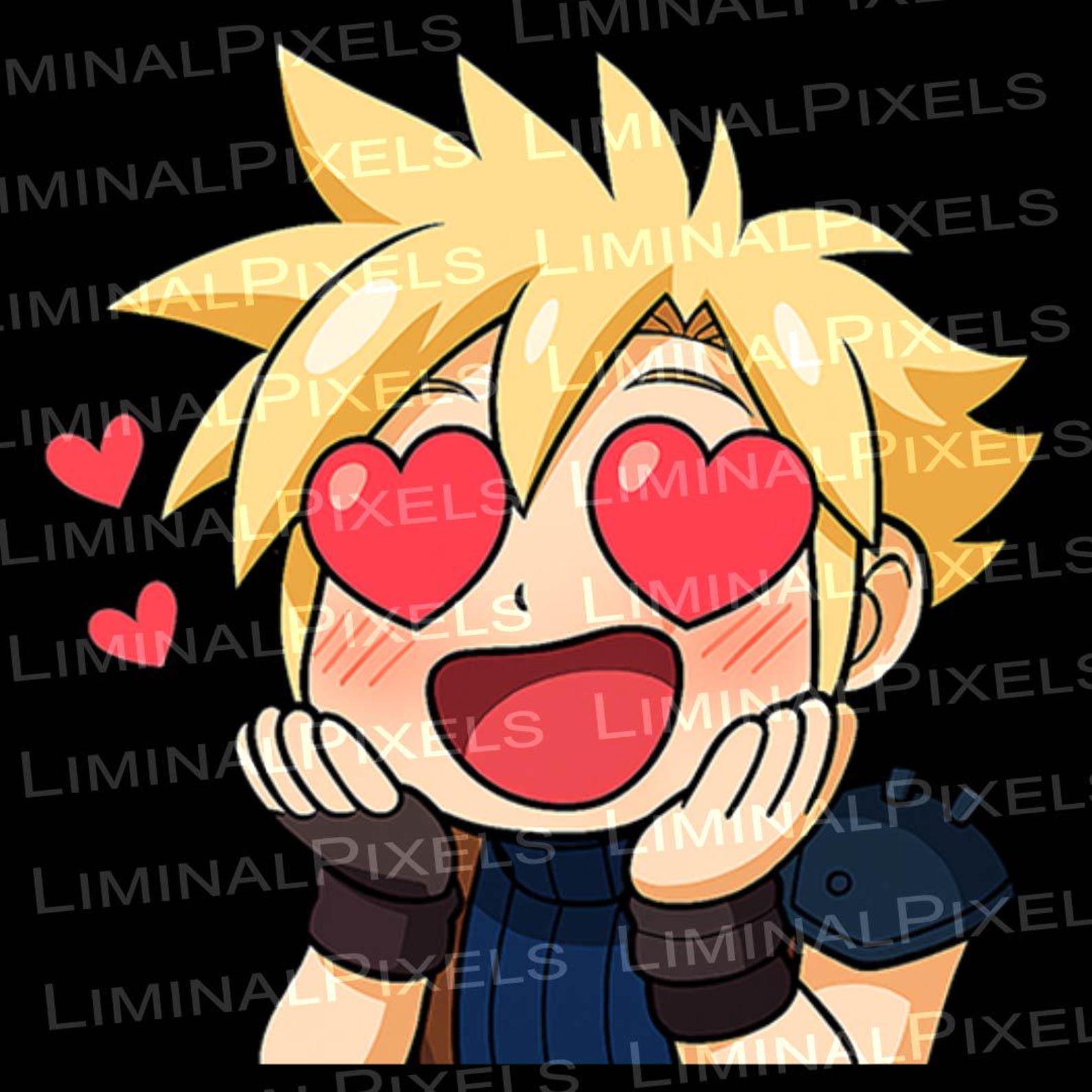 Cloud Strife Chibi Emotes | Final Fantasy VII Emotes | FF7 Twitch ...
