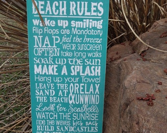 Ocean Rules Sign - Etsy