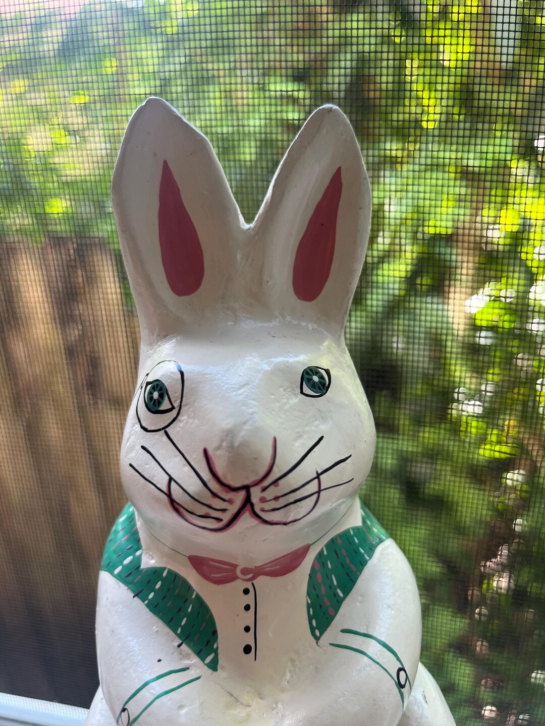 Whimsical Vintage Paper Mache White Rabbit With Monocle - Etsy