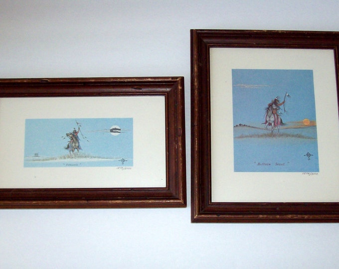 Native American Art Johnny Tiger Jr. Limited Edition Prints Framed Set ...