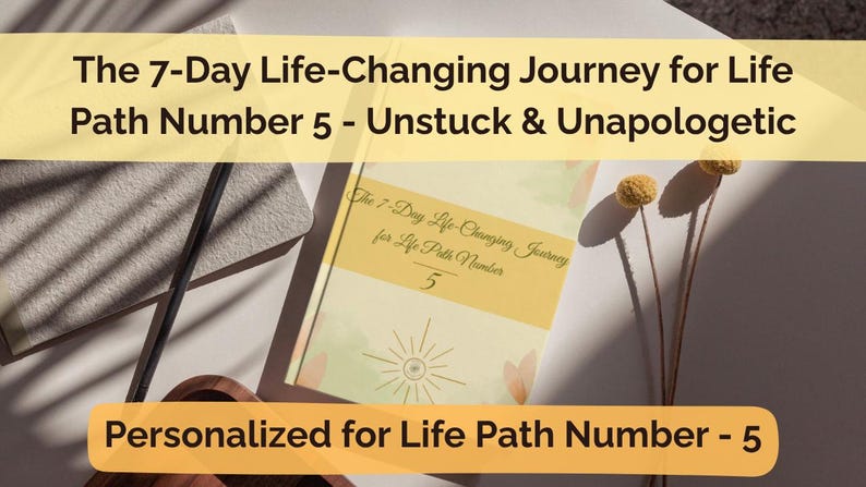 Numerology Life Path Number 5- the 7 Days of Focused Transformation. - Etsy