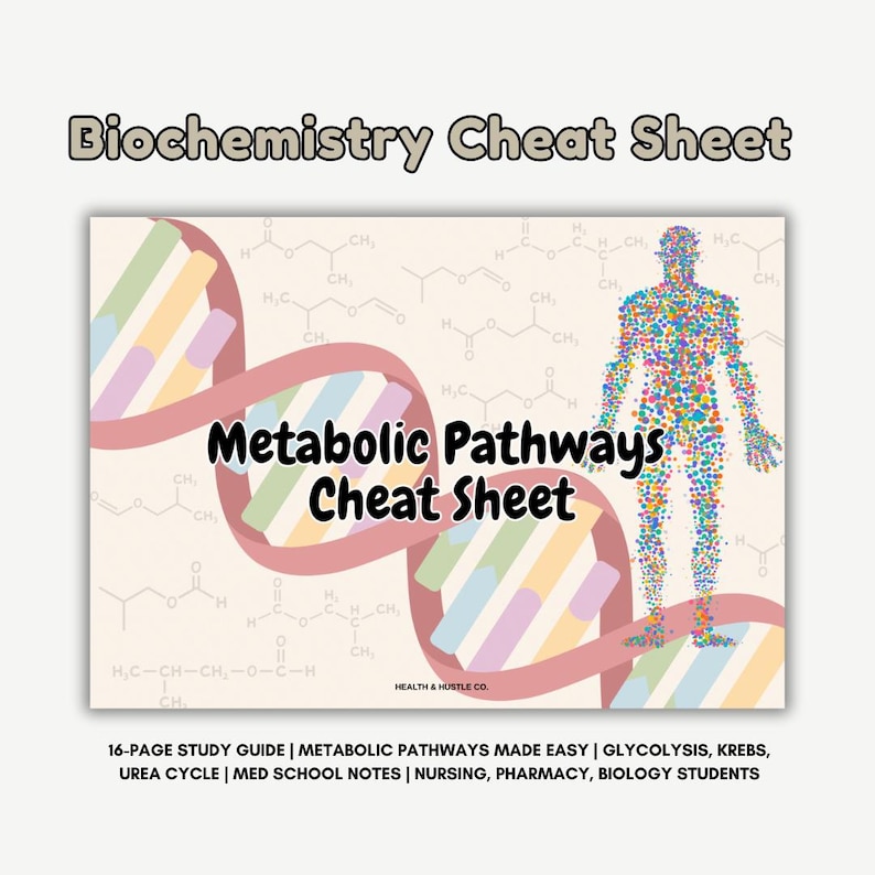 Biochemistry Cheat Sheet and Study Guide| Metabolic Pathways ...