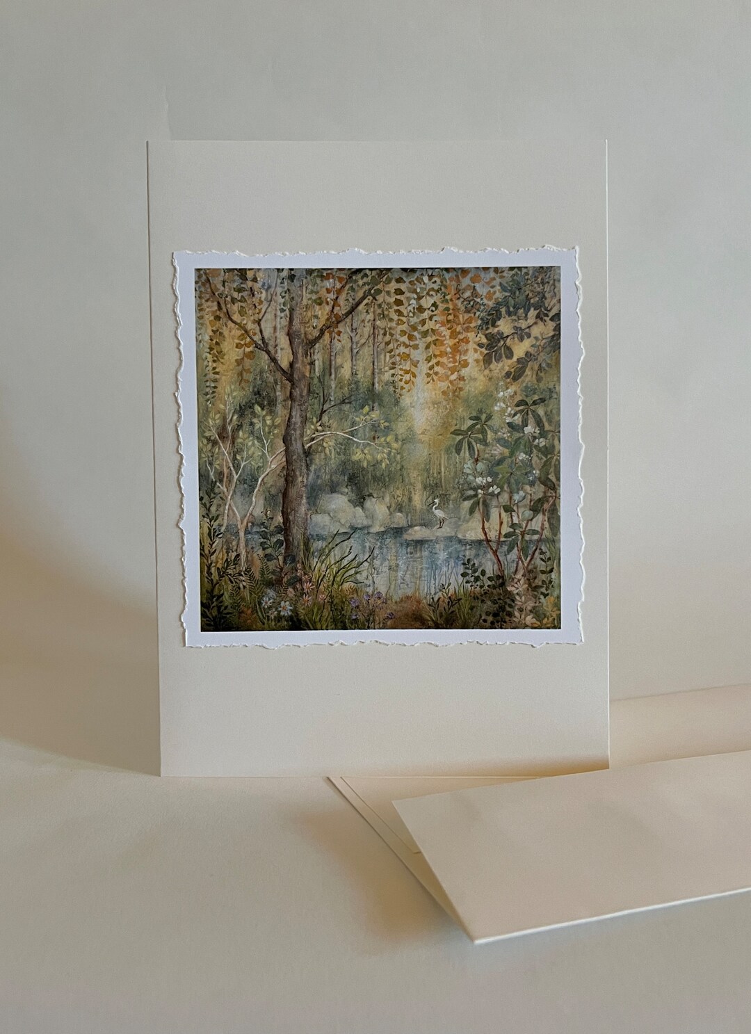Egret River Greeting Card - Etsy