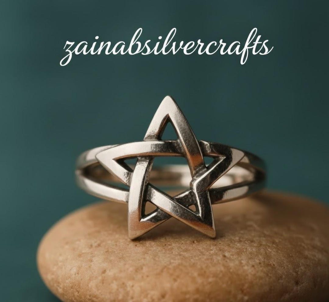 925 Solid Sterling Silver Rockstar Ring | Heavy Unisex Silver Band ...