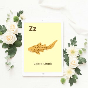Ocean Animals Alphabet Flashcards: Printable Montessori Cards (PDF ...